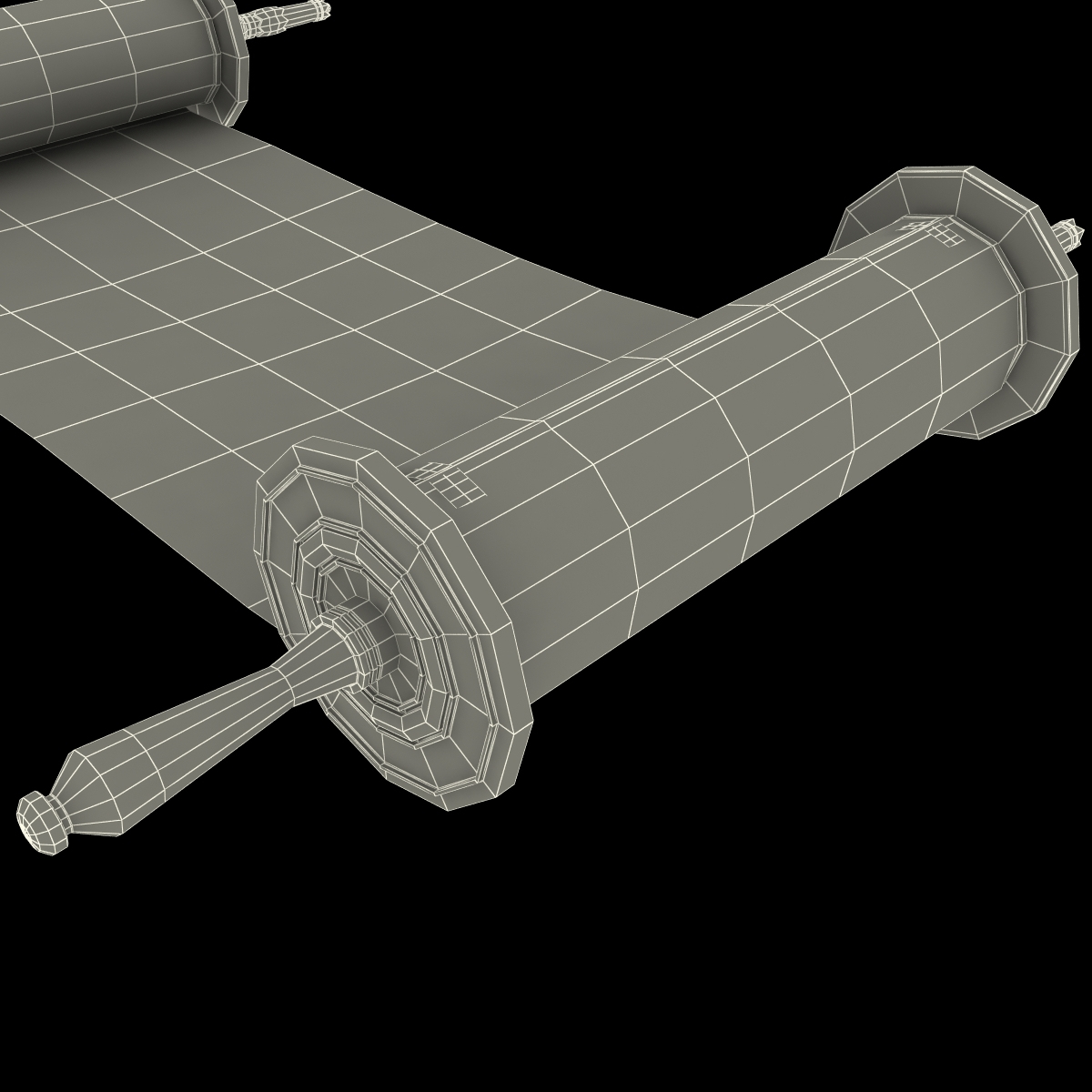 3d model torah scroll 2