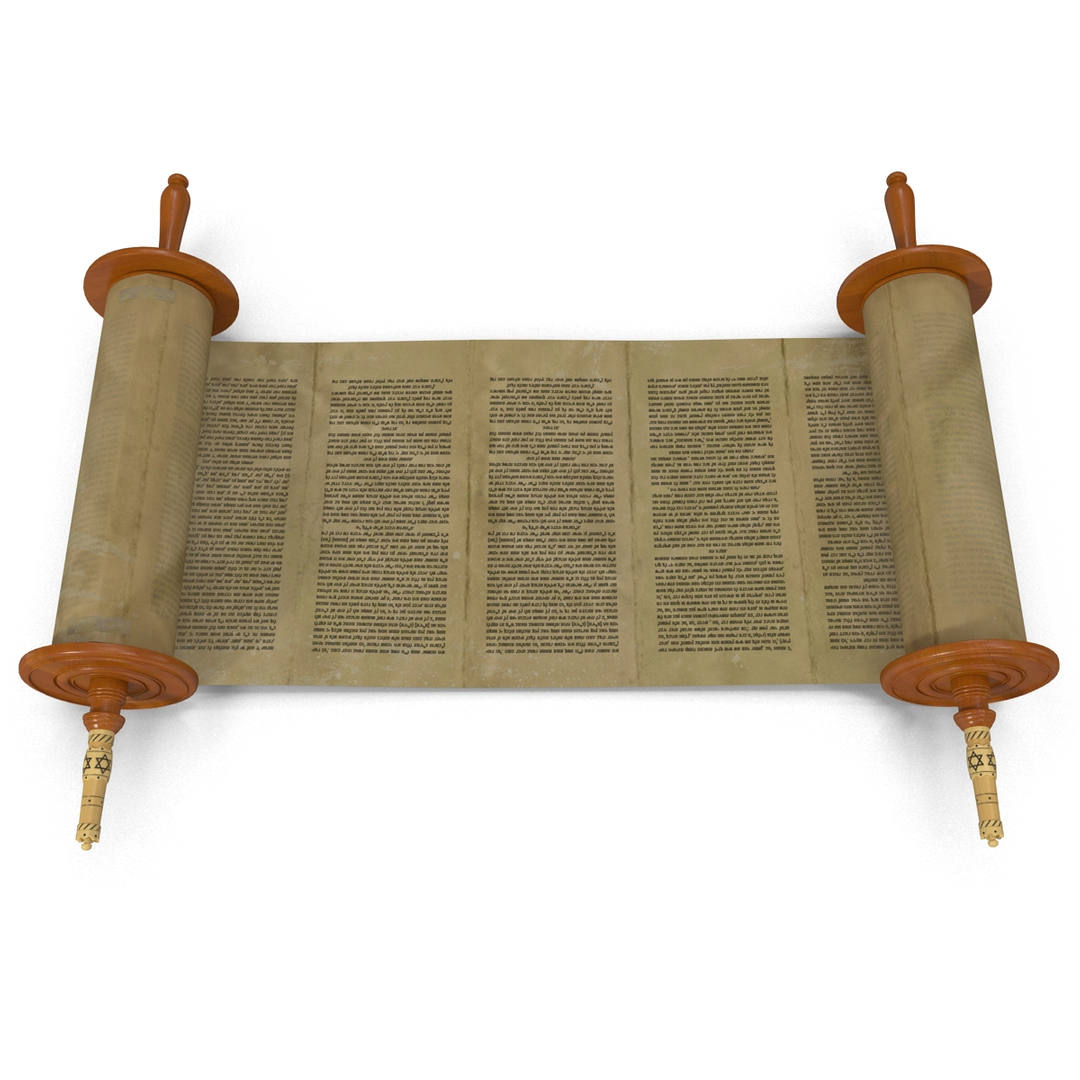 3d model torah scroll 2