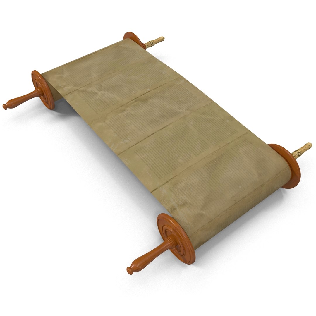 3d Model Torah Scroll 2