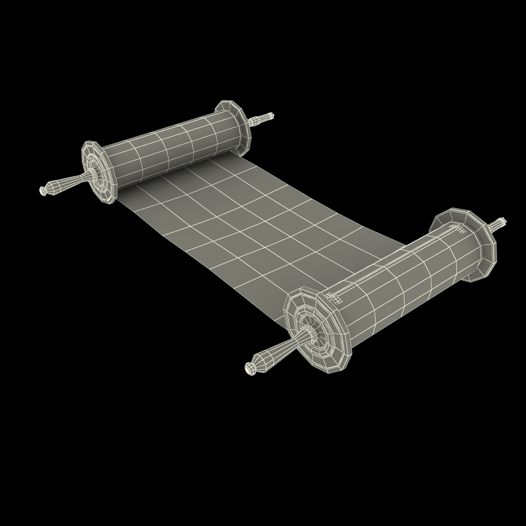 3d Model Torah Scroll 2
