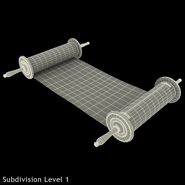 3d model torah scroll 2