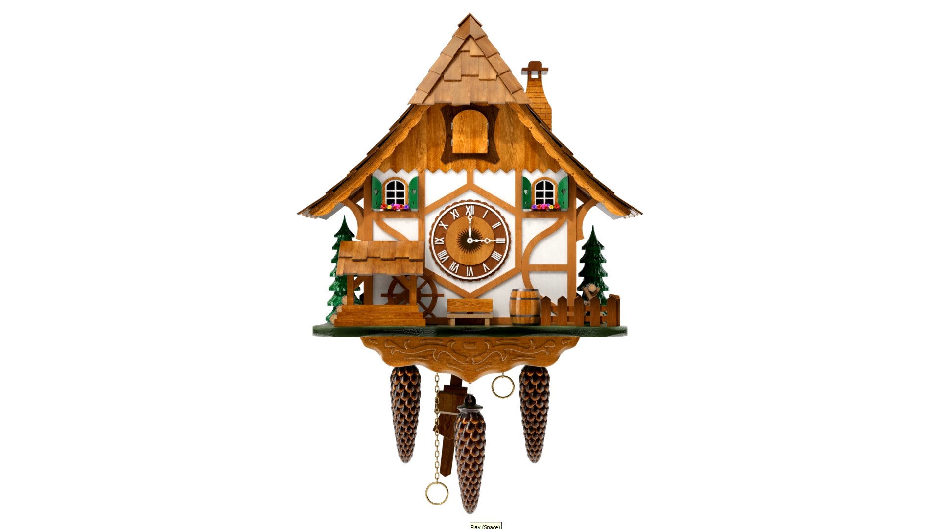 Animation Quicktime animation bird clock