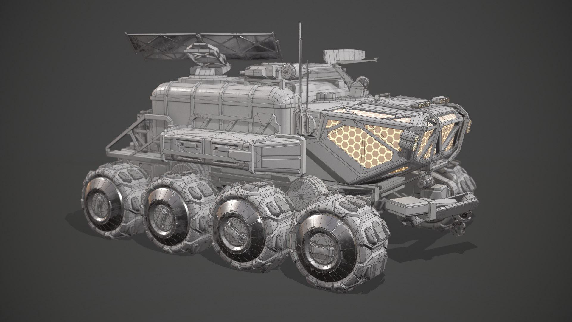 3D Sci-fi Rover Modeled Model - TurboSquid 1660561
