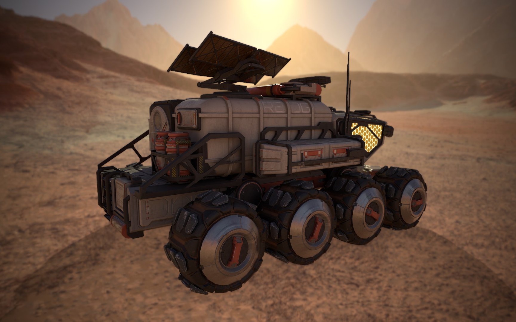 3D Sci-fi Rover Modeled Model - TurboSquid 1660561