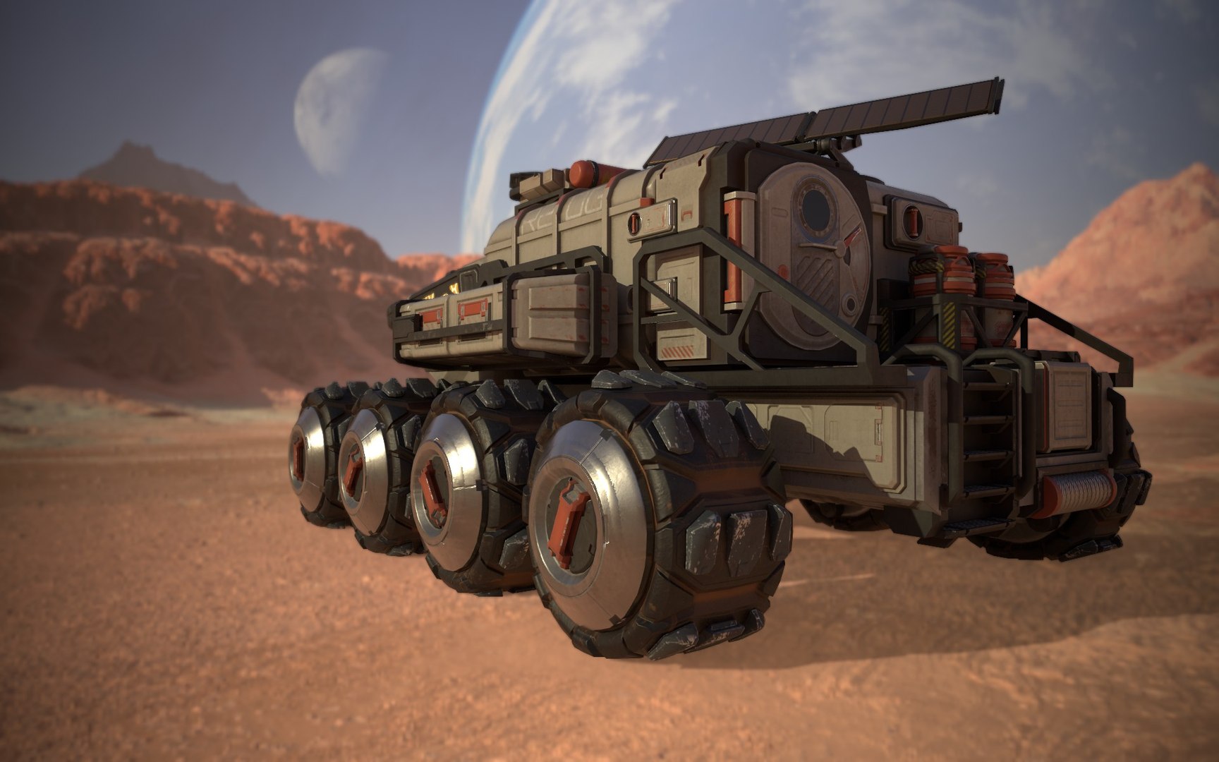 3D Sci-fi Rover Modeled Model - TurboSquid 1660561