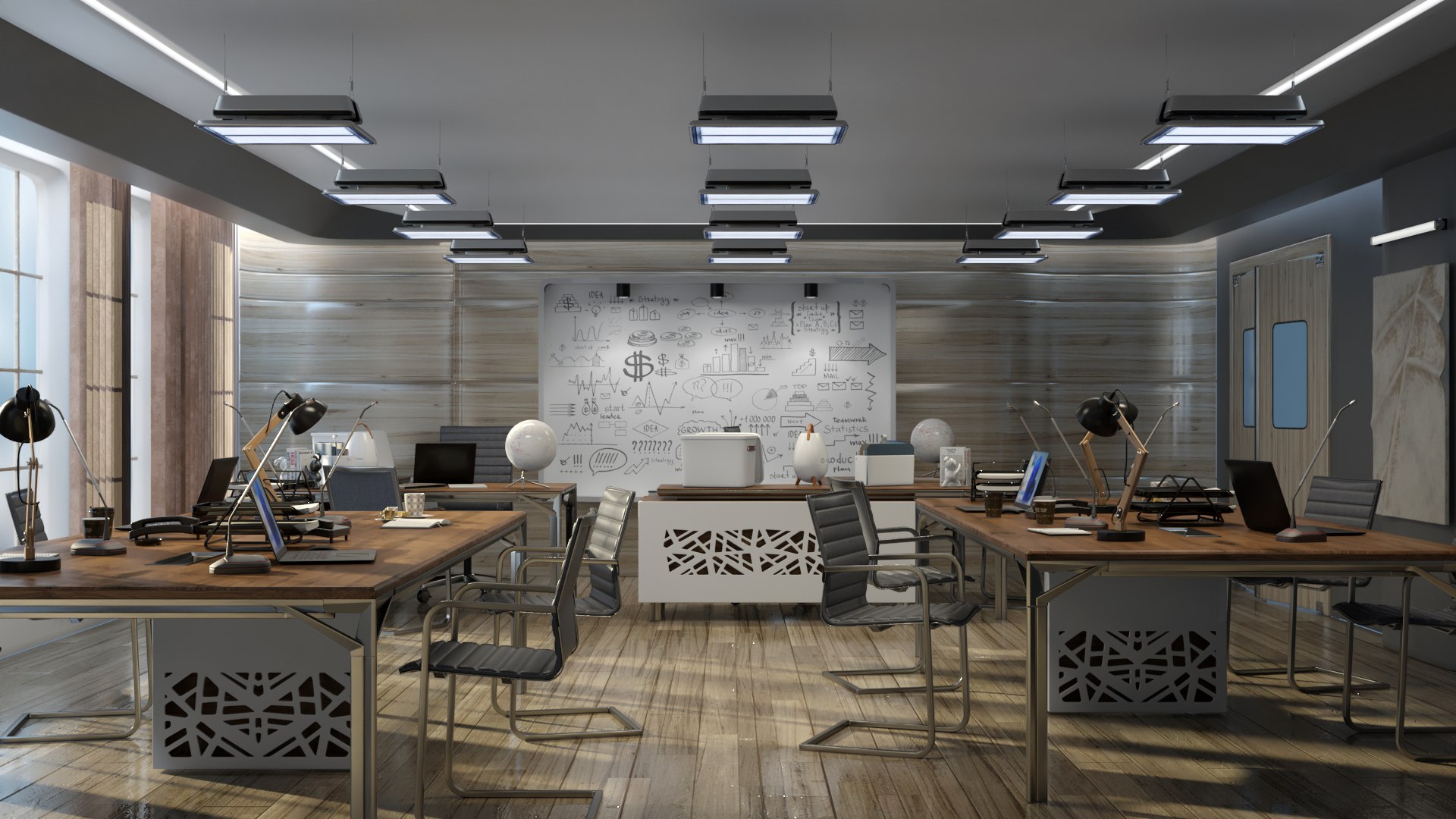 3D Sci-Fi Meeting Room Full - TurboSquid 2433760