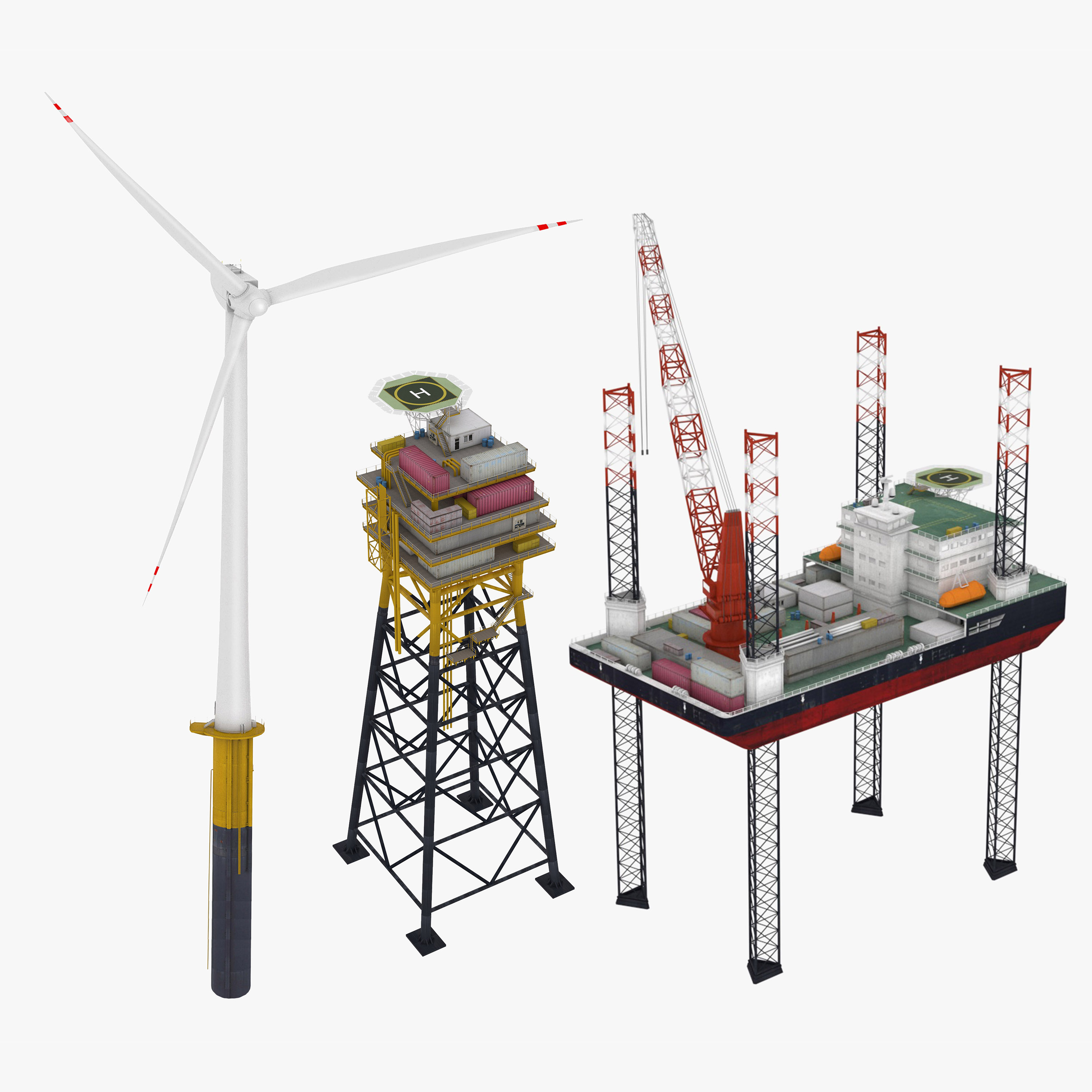 modelo 3d Wind farm construction - TurboSquid 2053223