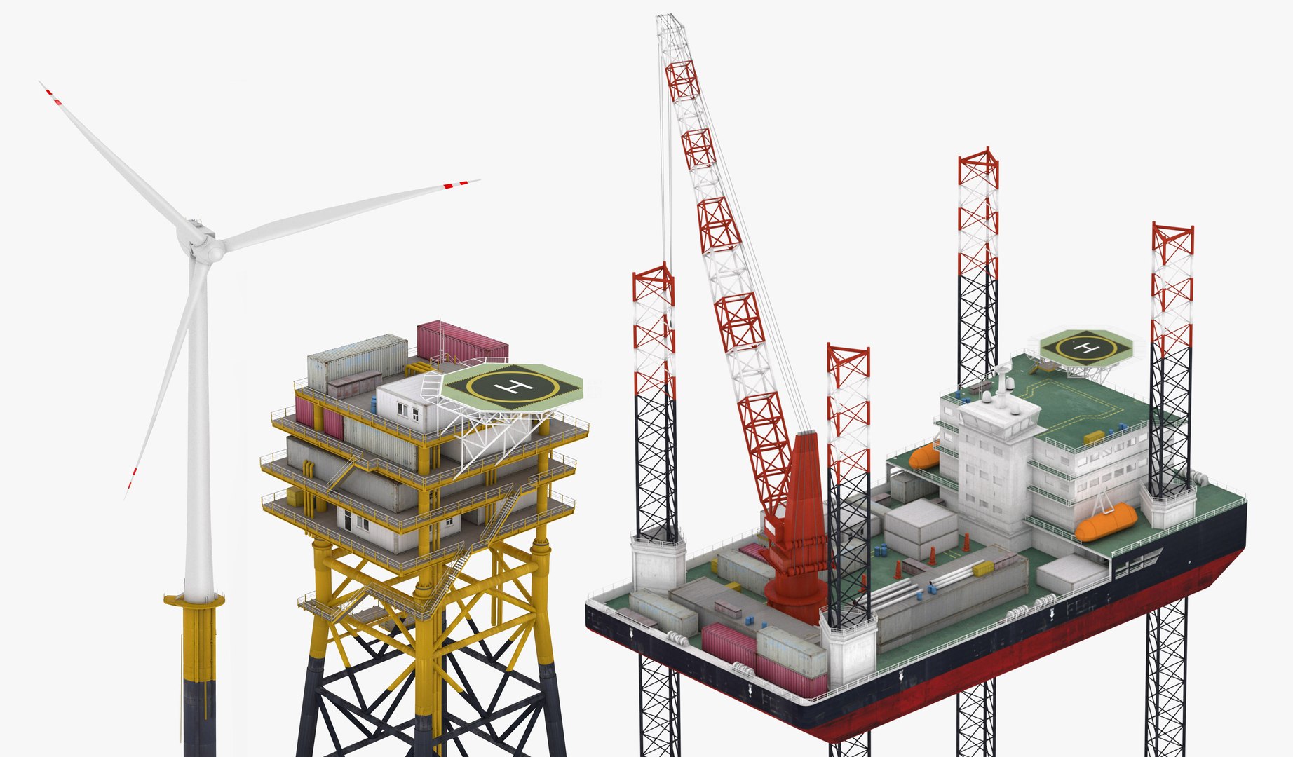 3D Wind Farm Construction - TurboSquid 2053223