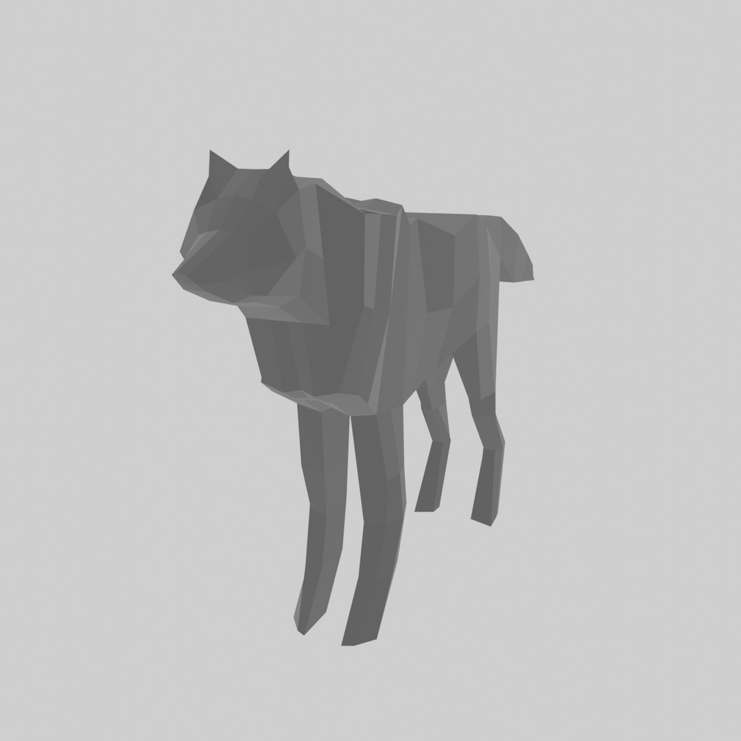 3D Low Poly Wolf Model - TurboSquid 2346469