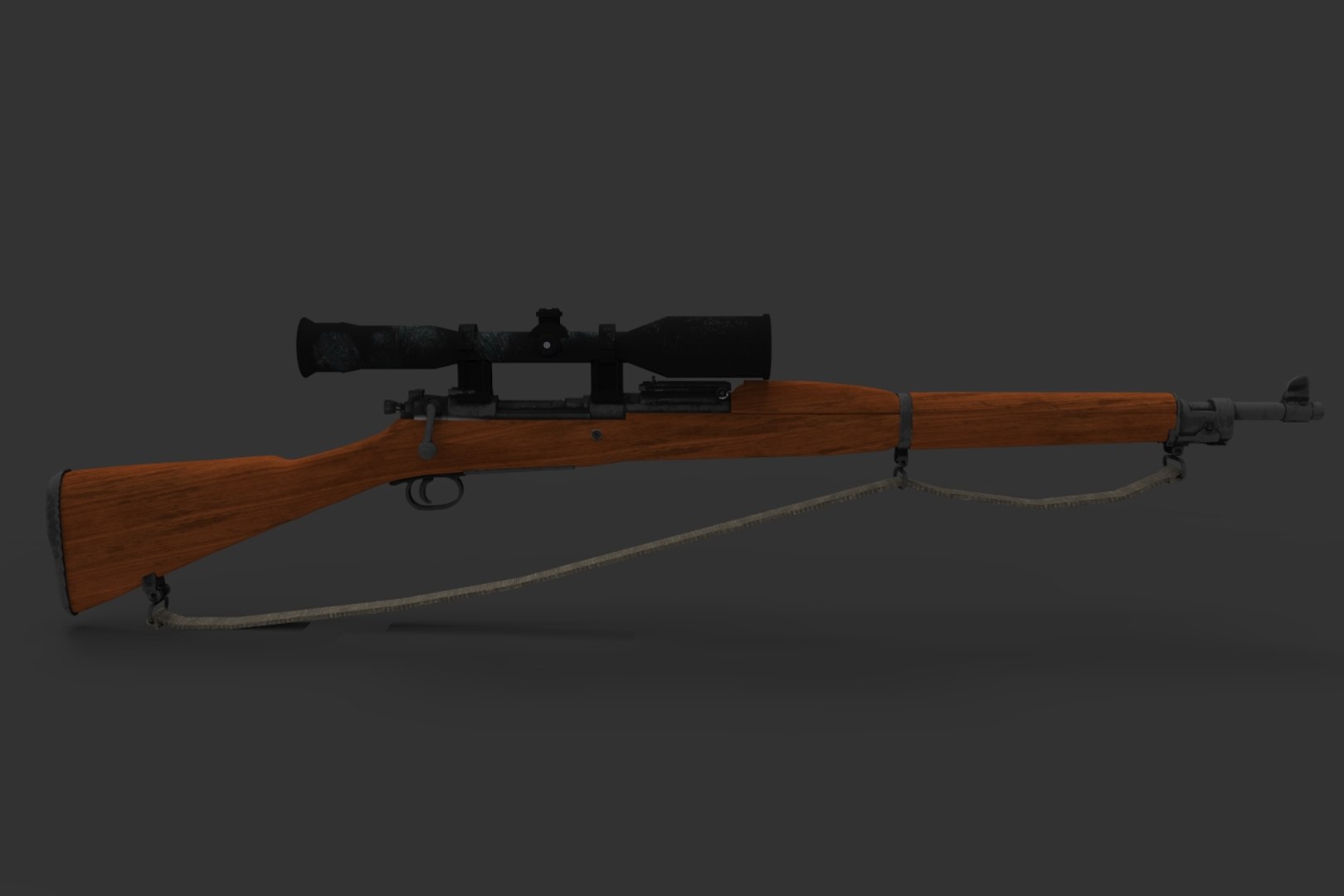 3d Model Springfield 1903 Rifle Gun