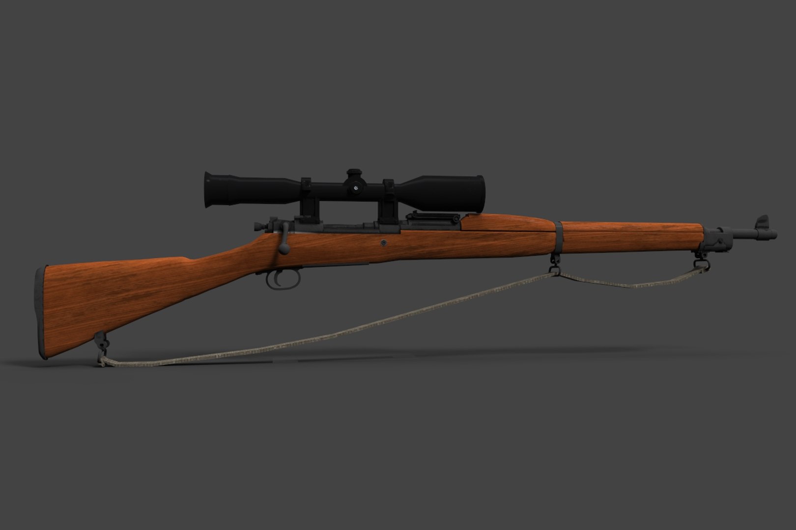 3d Model Springfield 1903 Rifle Gun