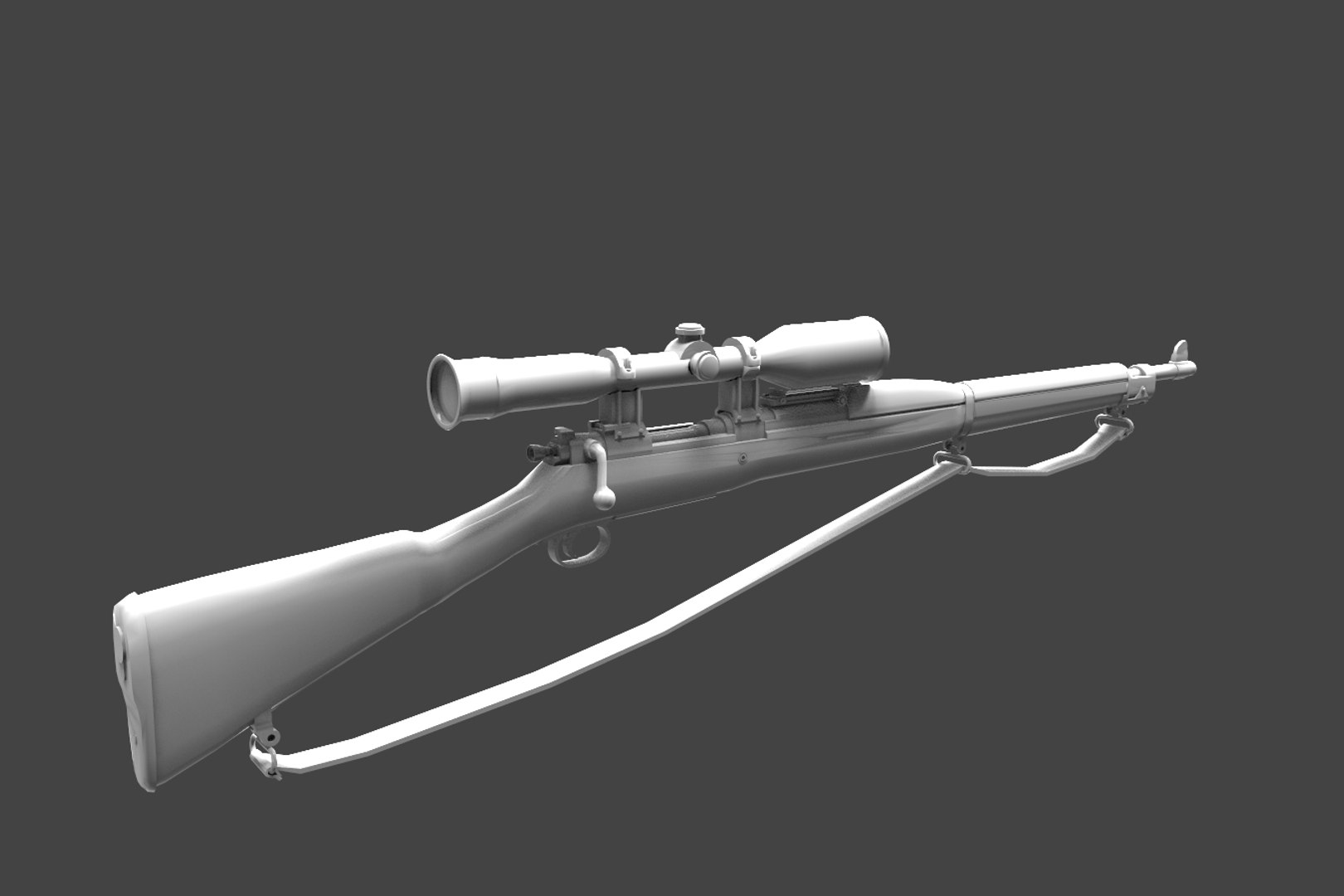 3d Model Springfield 1903 Rifle Gun