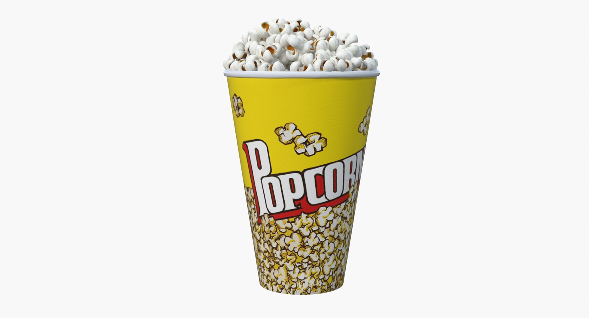 3D Paper Popcorn Cup Popped Model - TurboSquid 1408616