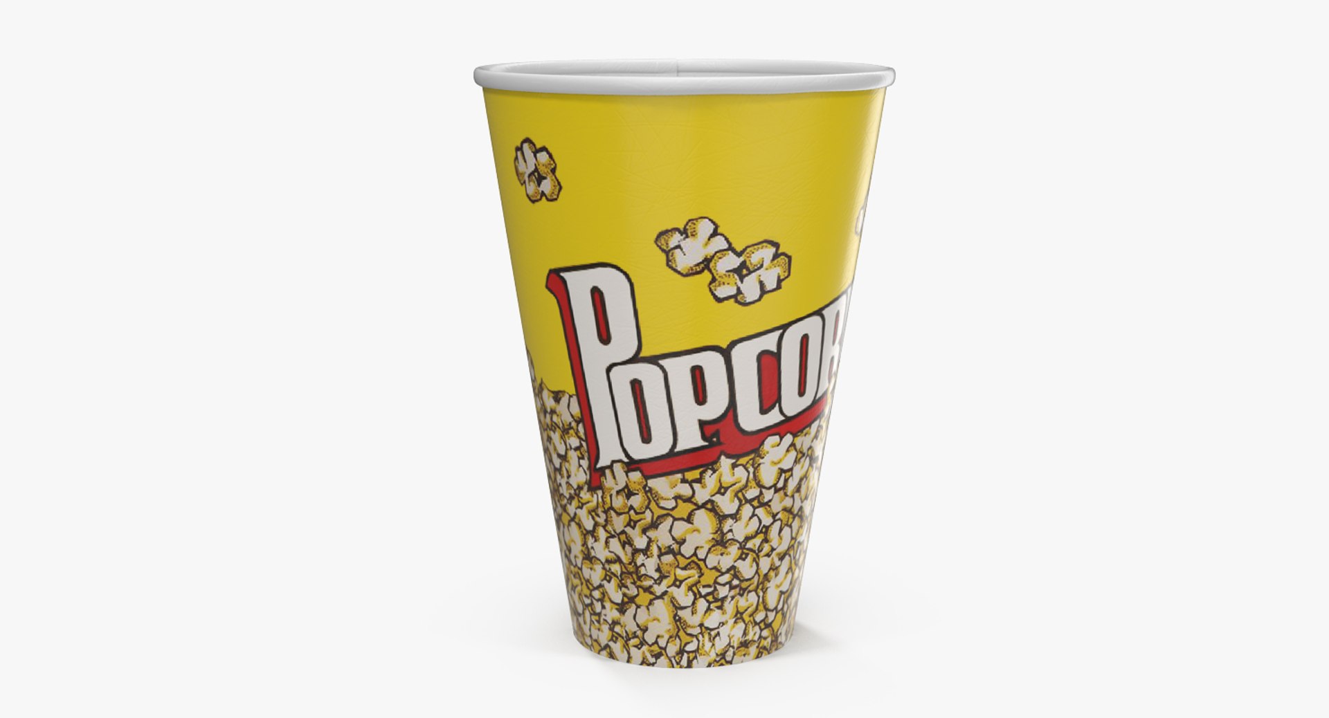 3D Paper Popcorn Cup Popped Model - TurboSquid 1408616