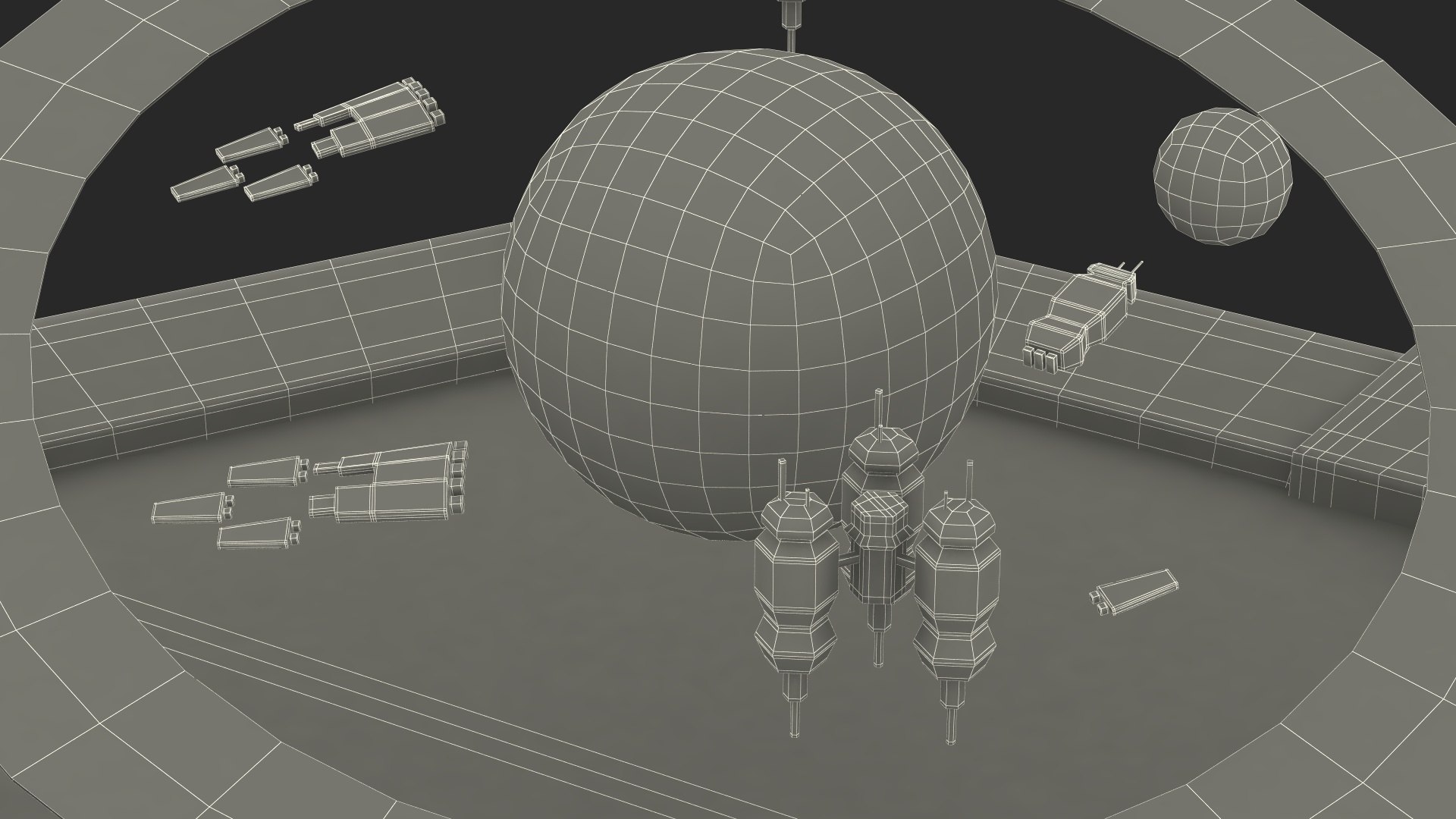 3D Black Sci-fi Command Center Table - TurboSquid 2123589