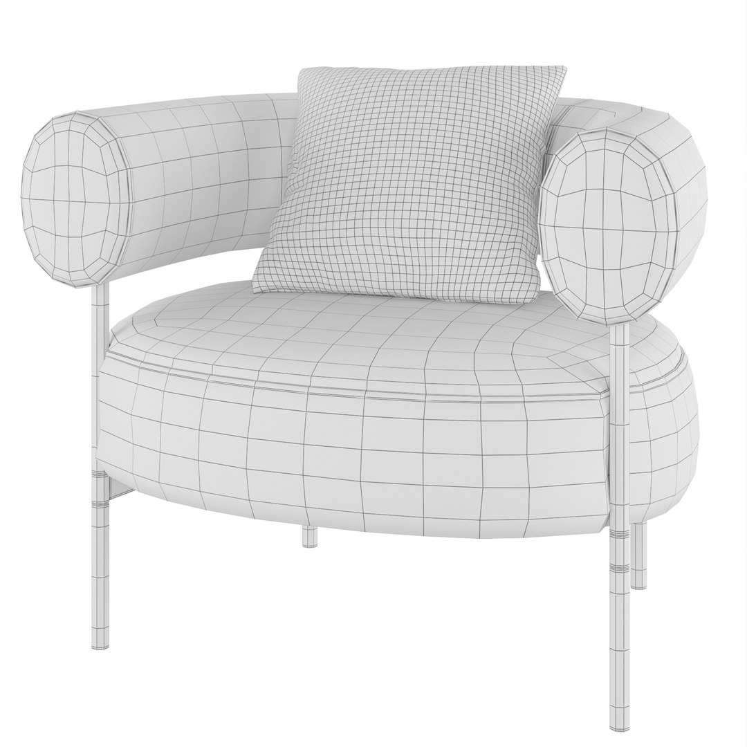 Armchair Aleia 3D Model - TurboSquid 2071260