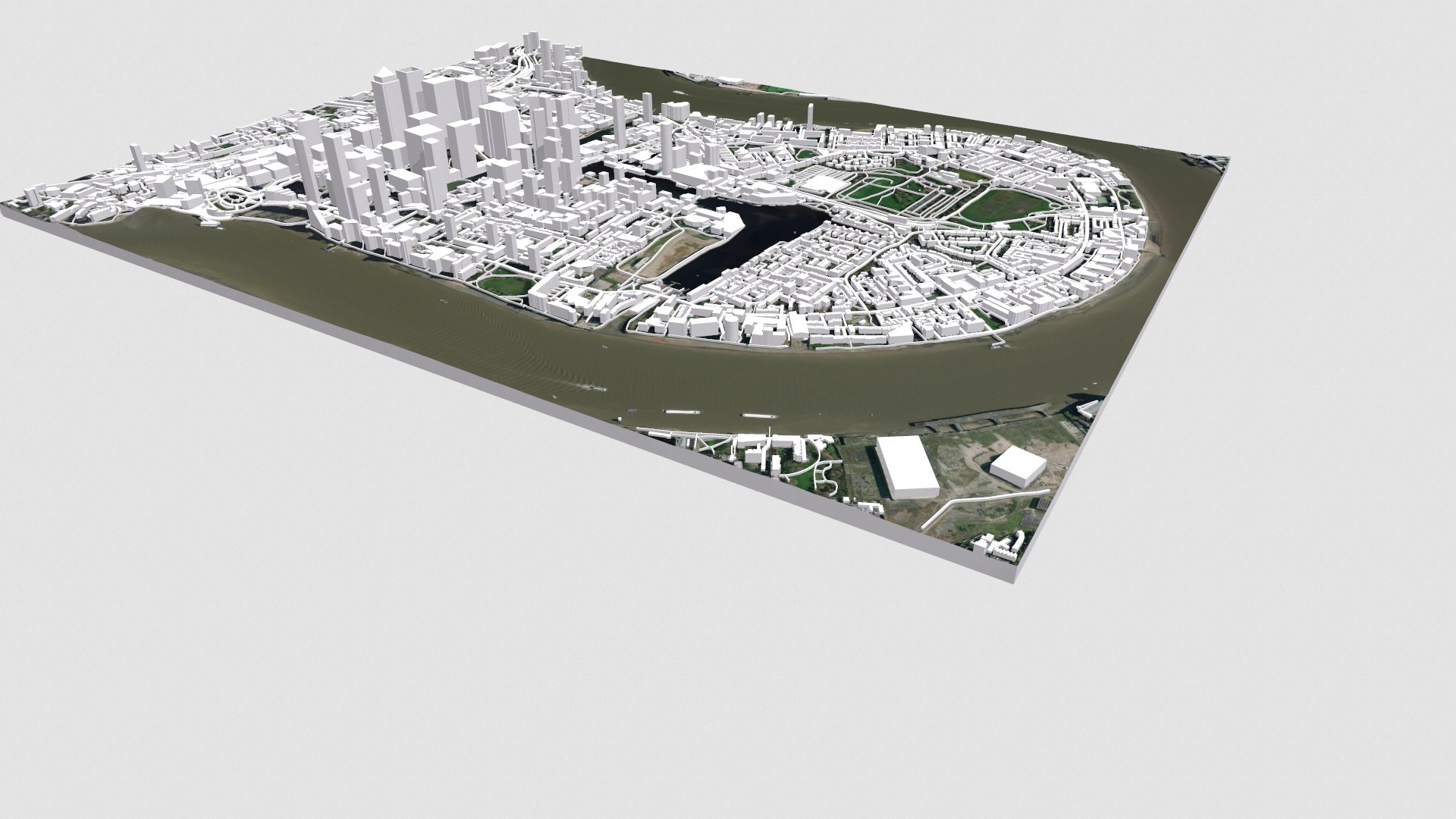 3D The Isle Of Dogs London England Model - TurboSquid 2287963