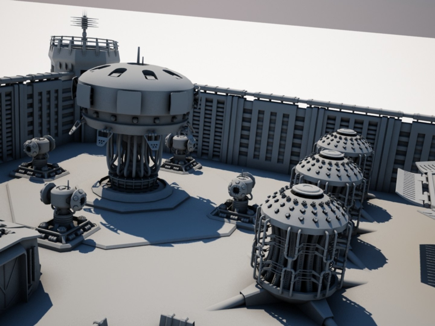 Military Supply Base 3d Model