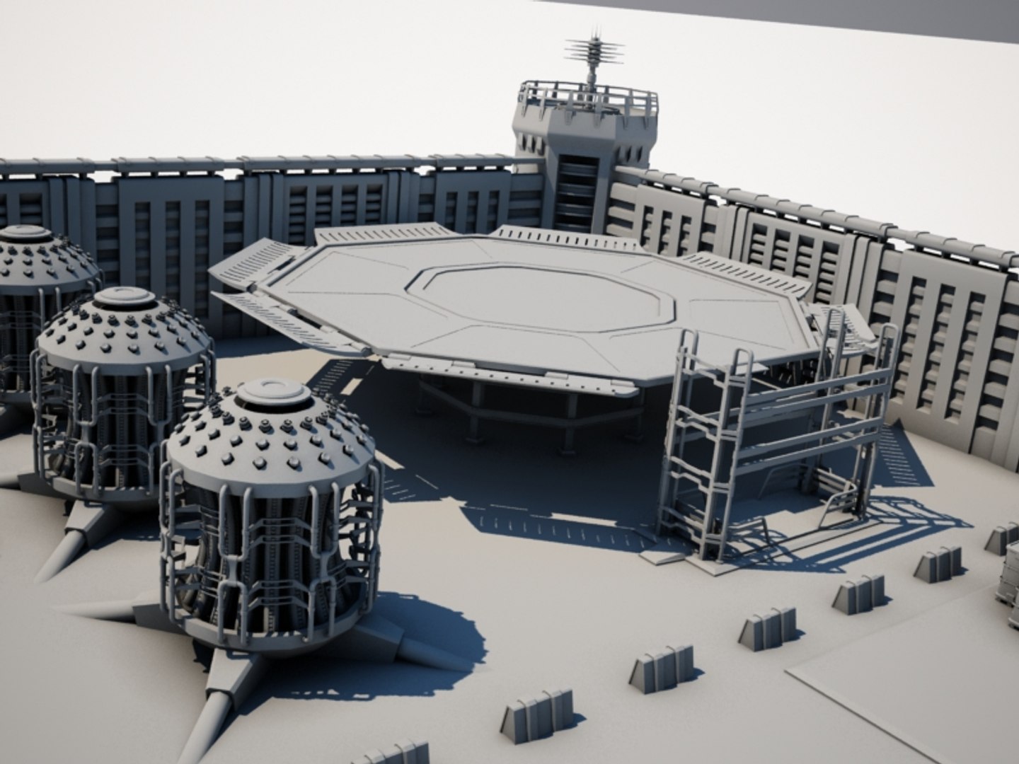 Military Supply Base 3d Model