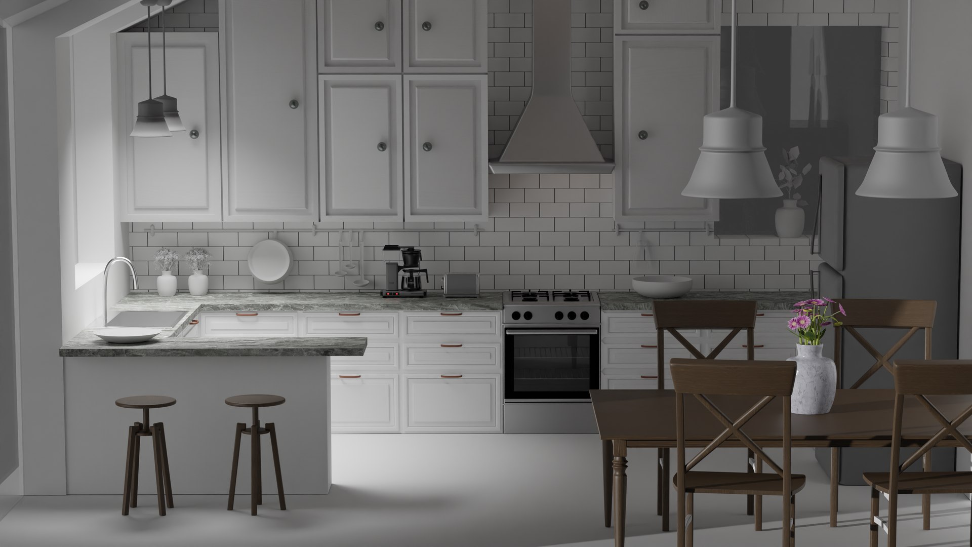 Modern Kitchen 3D Model 3D Model - TurboSquid 2414930