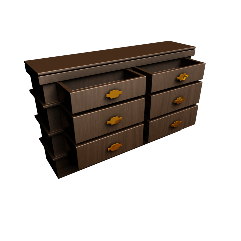 free traditional wooden drawers 3d model