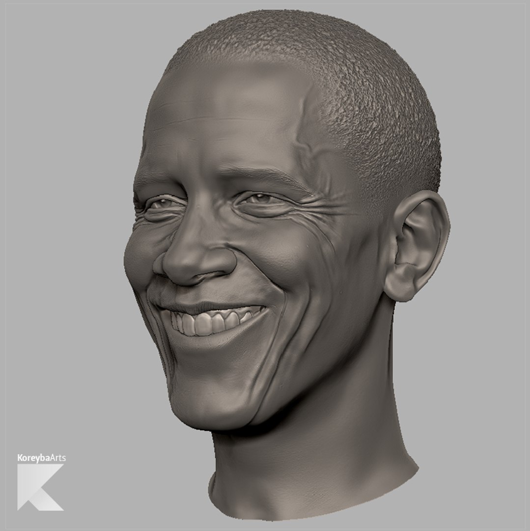 maya morphing smiling face portraits