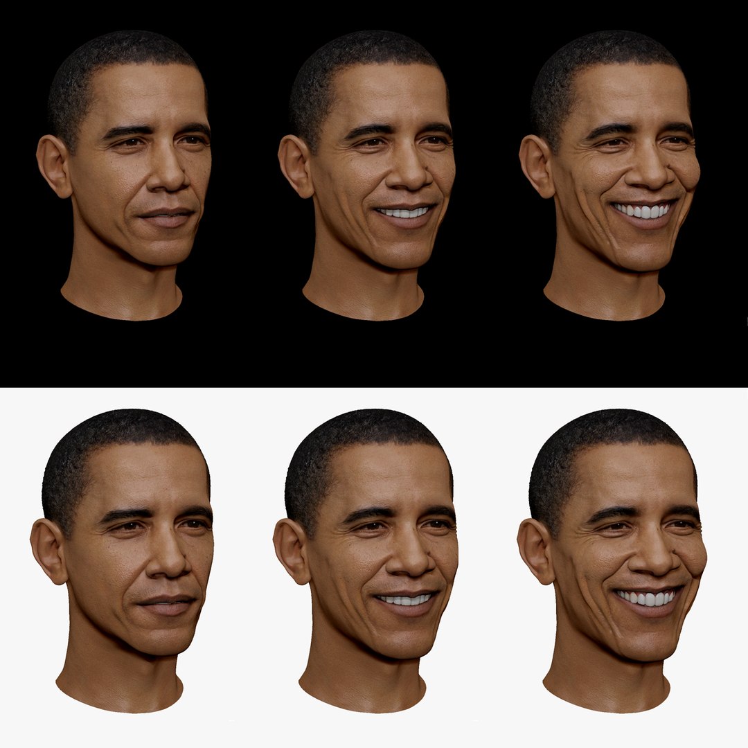 maya morphing smiling face portraits