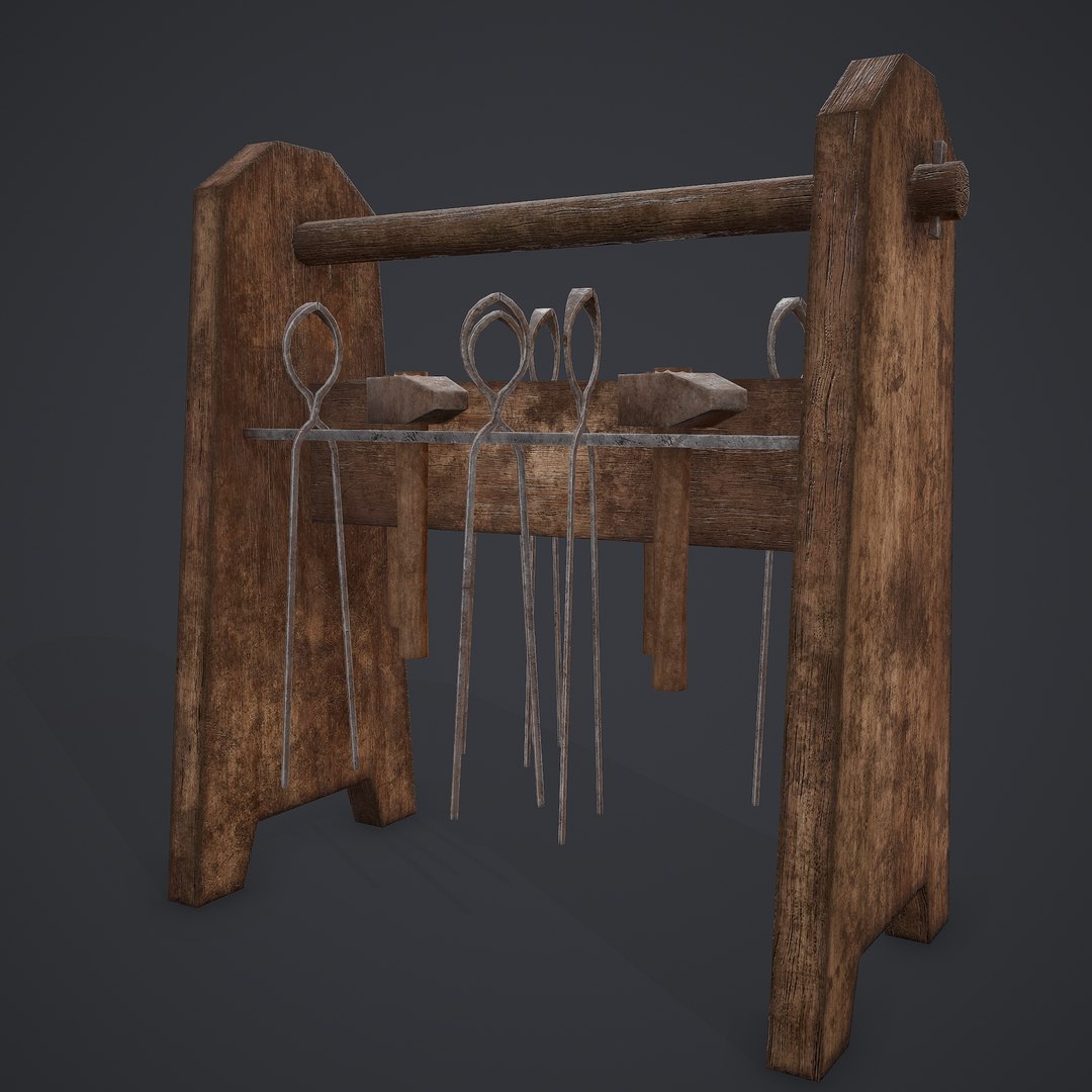 Medieval Blacksmith Tool Rack 3D model - TurboSquid 1729299