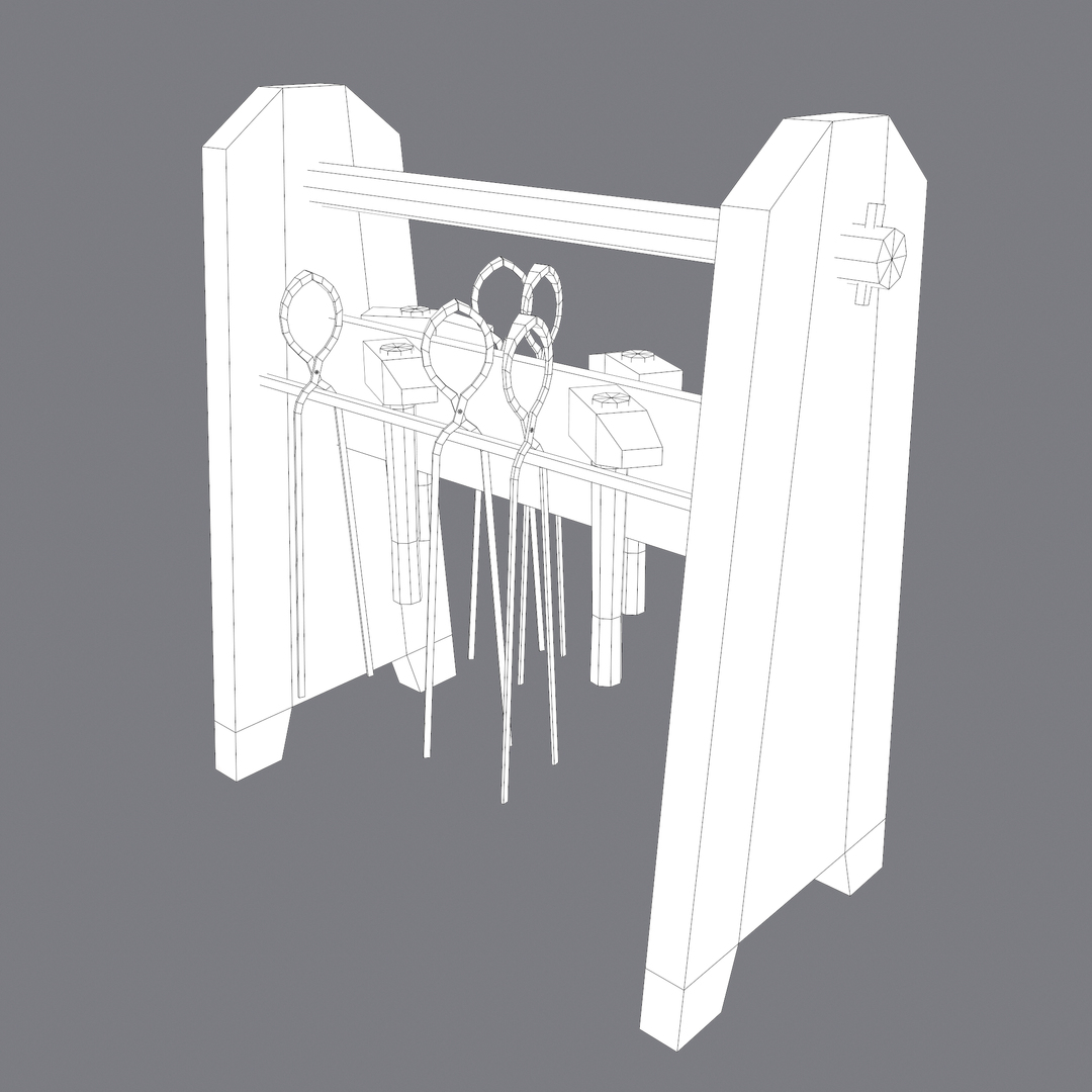 Medieval Blacksmith Tool Rack 3D model - TurboSquid 1729299