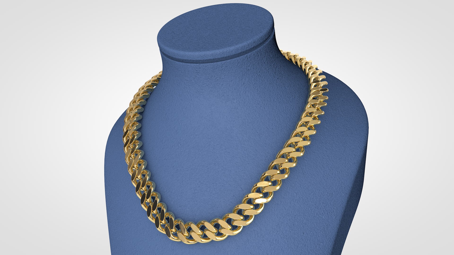 3D Chain Necklace And Display Stand Model - TurboSquid 2159509
