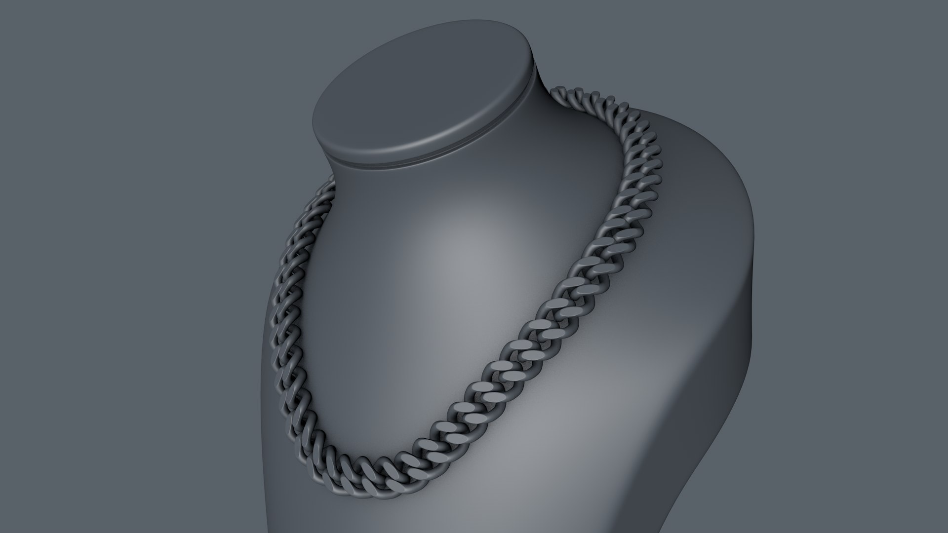 3D Chain Necklace And Display Stand Model - TurboSquid 2159509