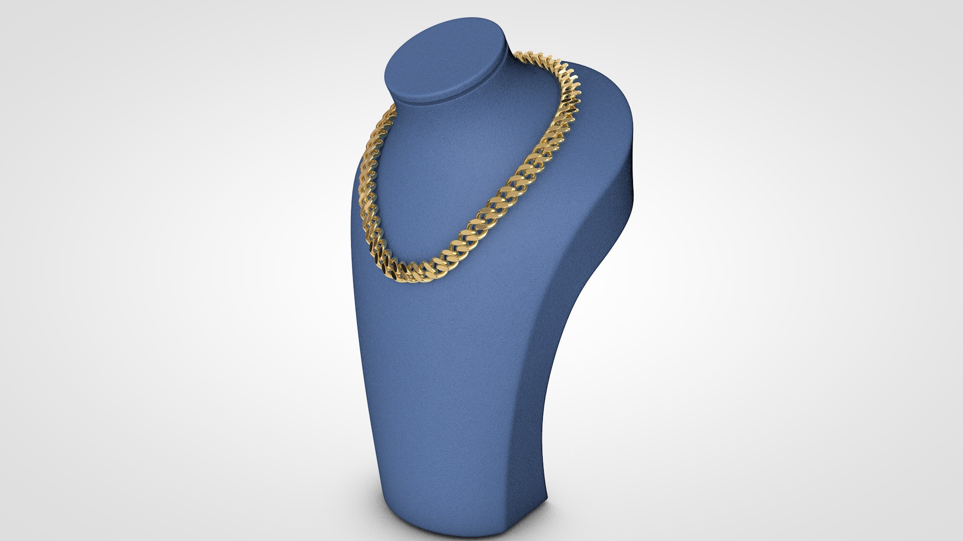3D Chain Necklace And Display Stand Model - TurboSquid 2159509