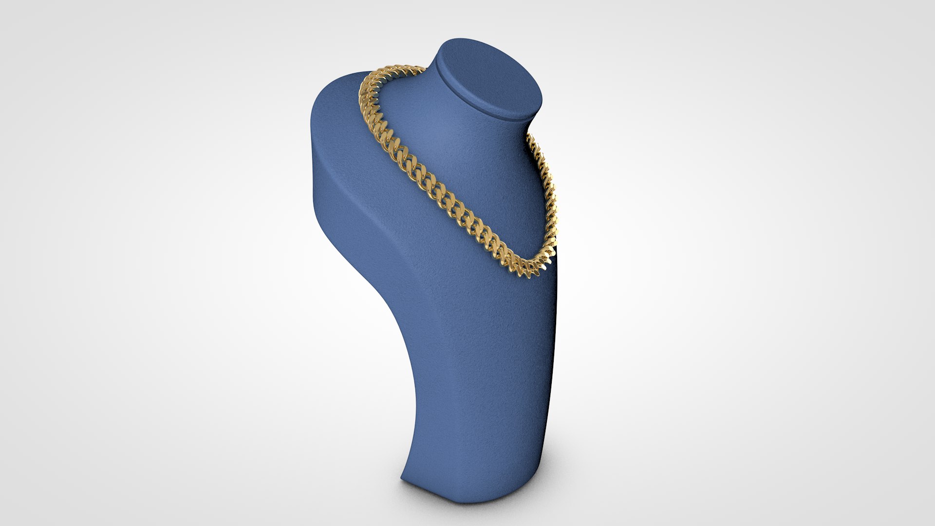 3D Chain Necklace And Display Stand Model - TurboSquid 2159509