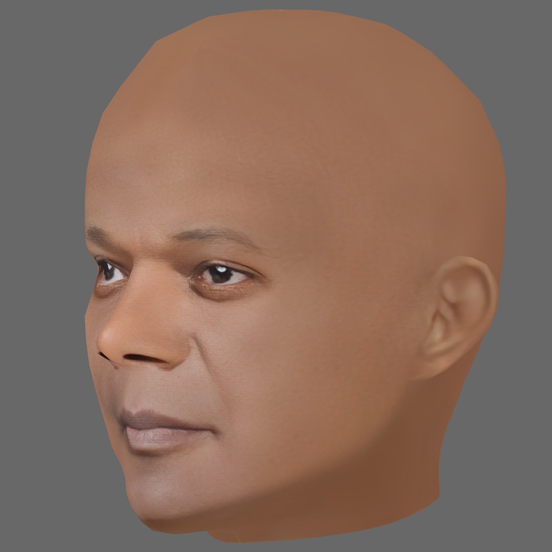 3D Samuel L Jackson Head - Low Poly Head For Game - TurboSquid 2219413