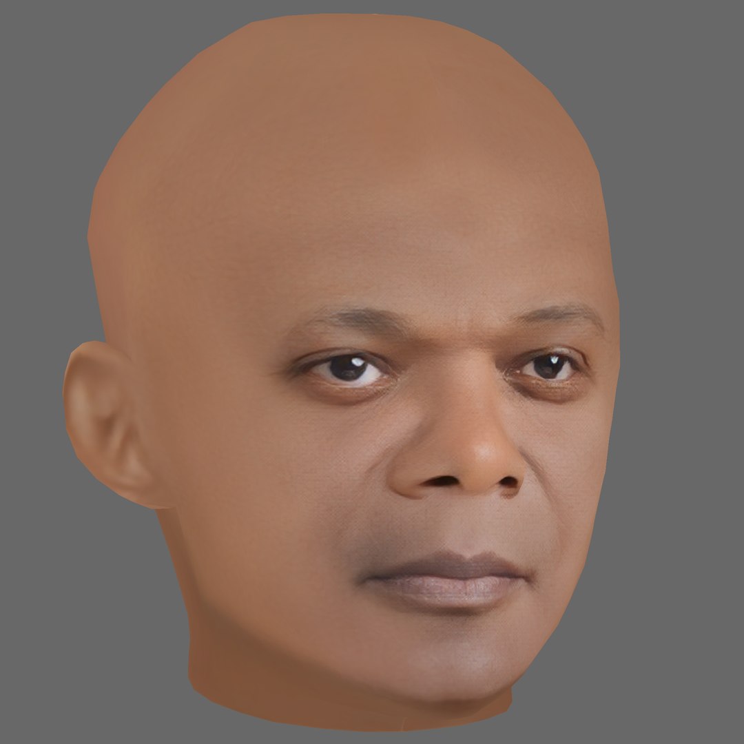 3D Samuel L Jackson Head - Low Poly Head For Game - TurboSquid 2219413