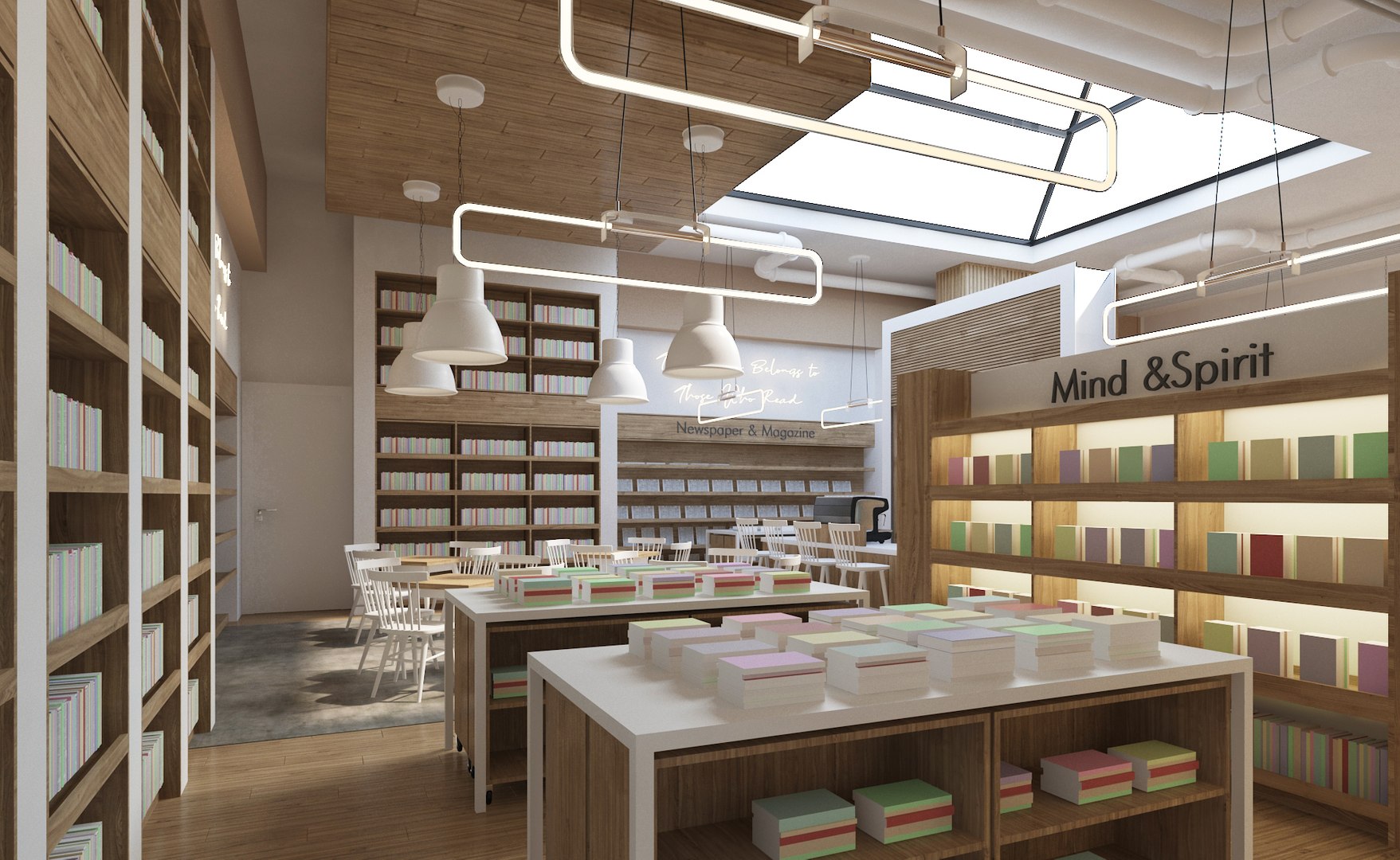 Store Cafe Interior Books 3D Model - TurboSquid 1622348