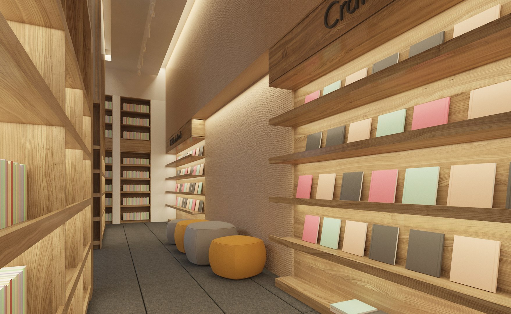 Store Cafe Interior Books 3D Model - TurboSquid 1622348