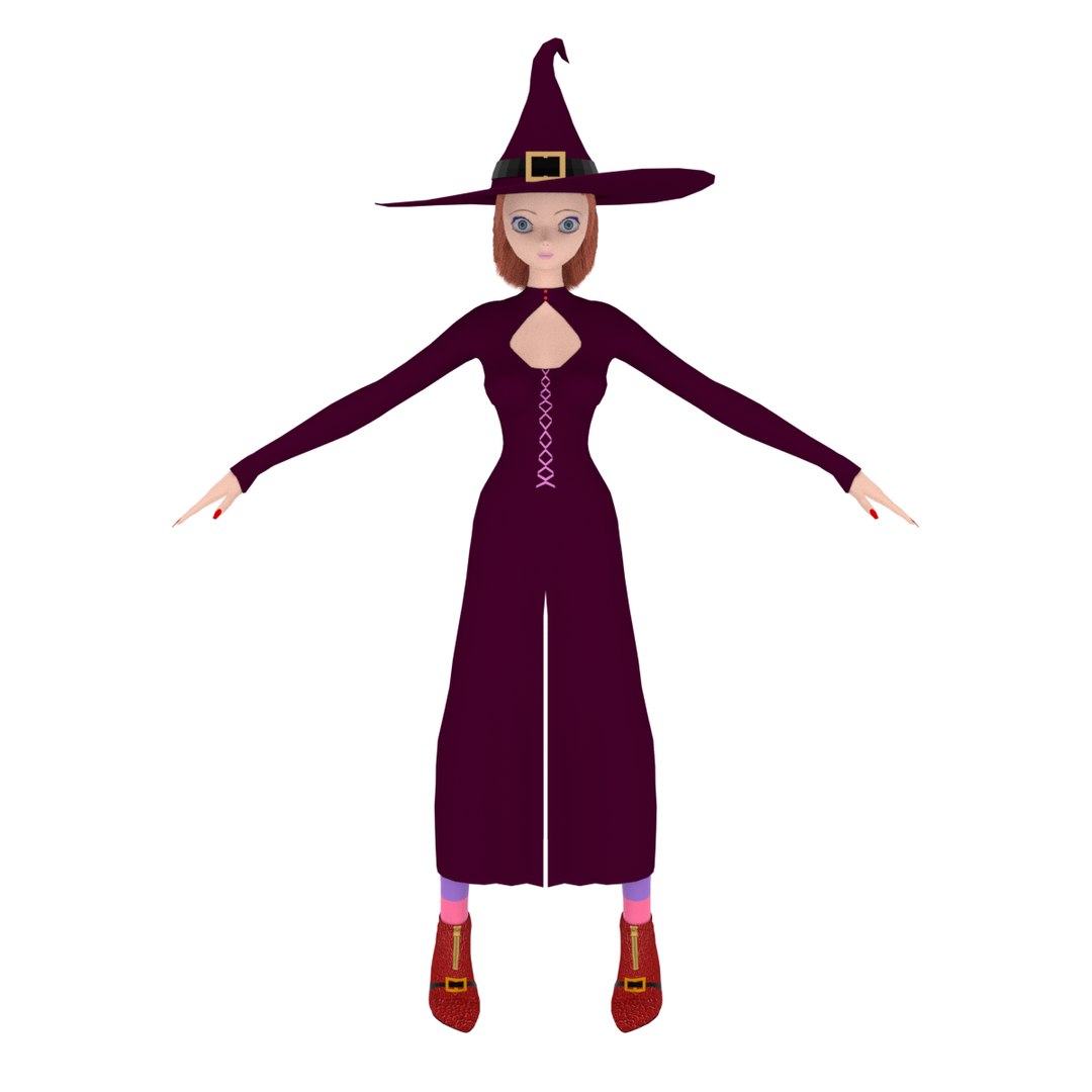 3D Cartoon Witch - TurboSquid 1579889