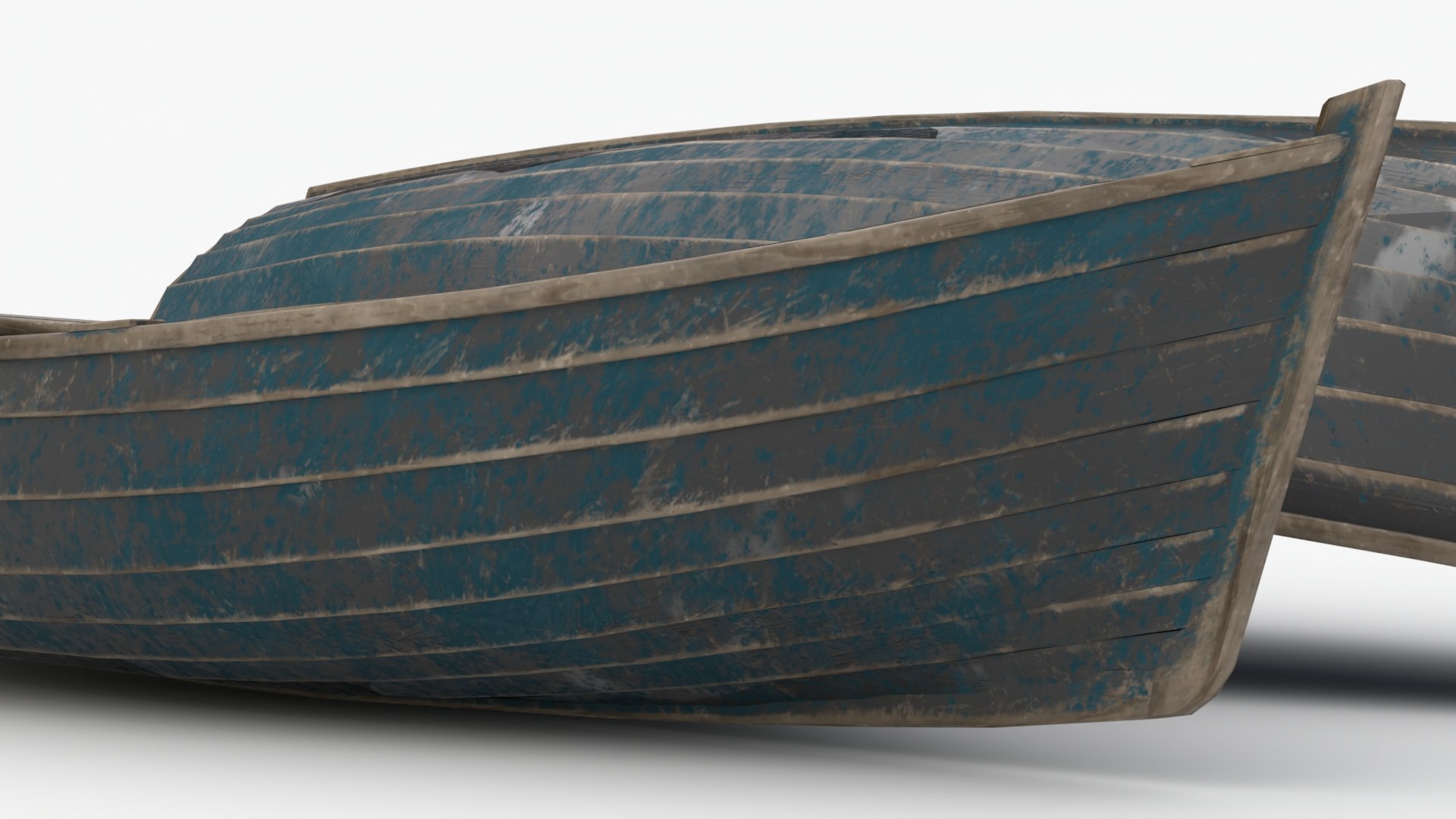3D 4K Texture Old Row Painted Boat Model - TurboSquid 2015097