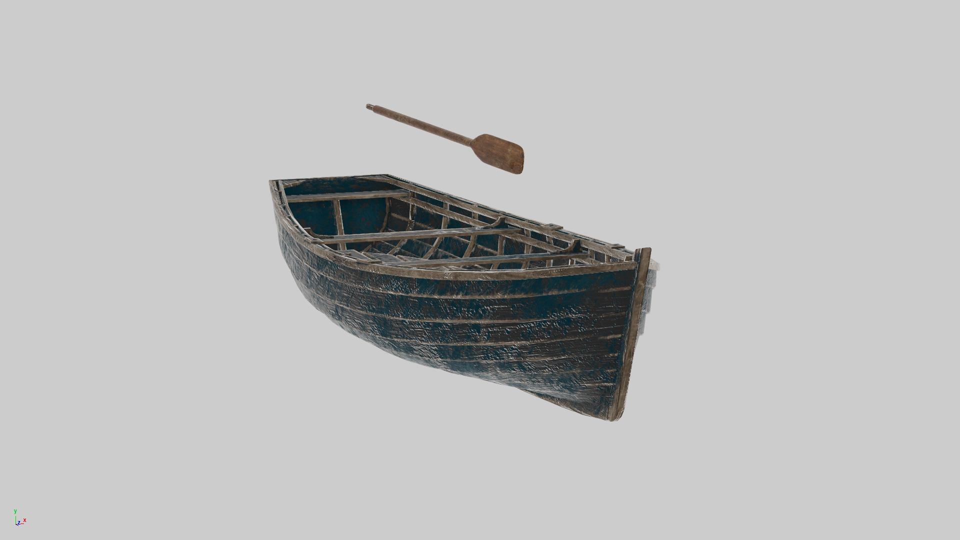 3D 4K Texture Old Row Painted Boat Model - TurboSquid 2015097
