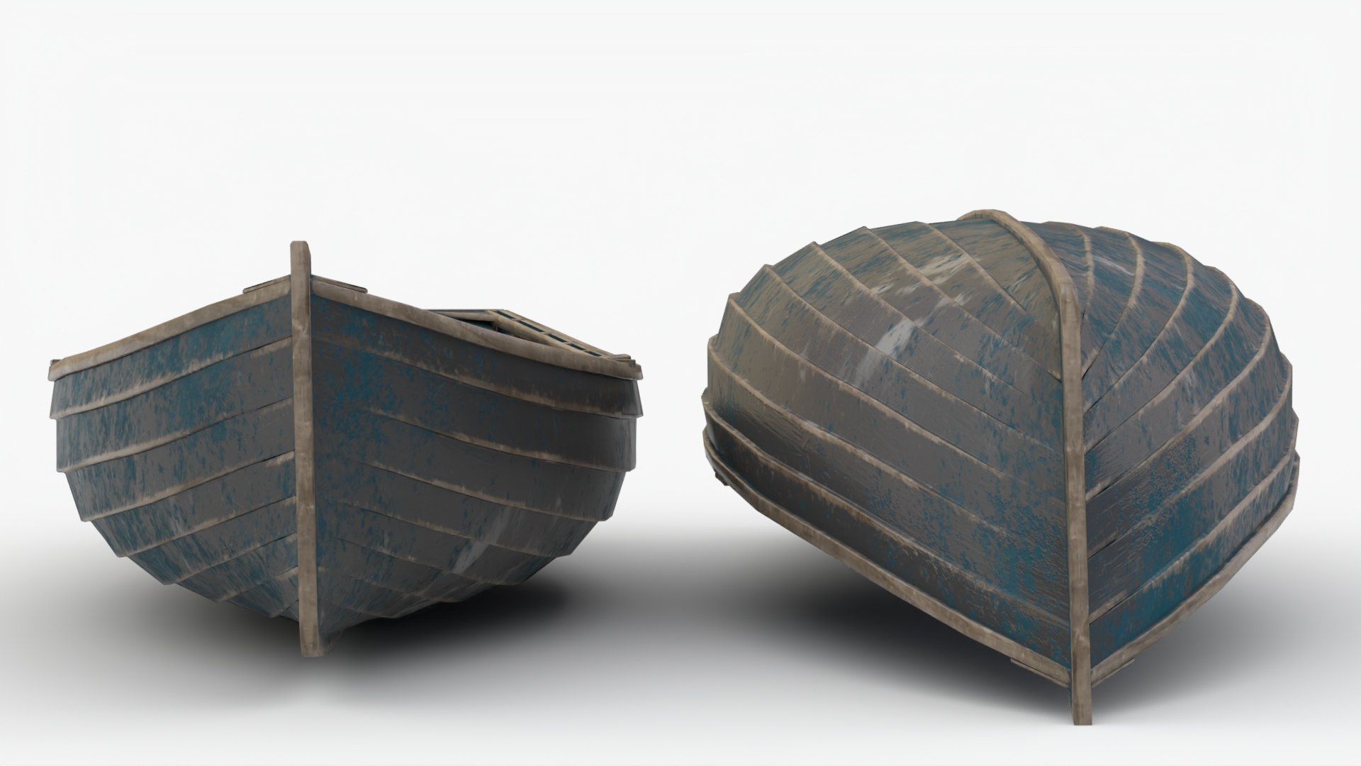 3D 4K Texture Old Row Painted Boat Model - TurboSquid 2015097