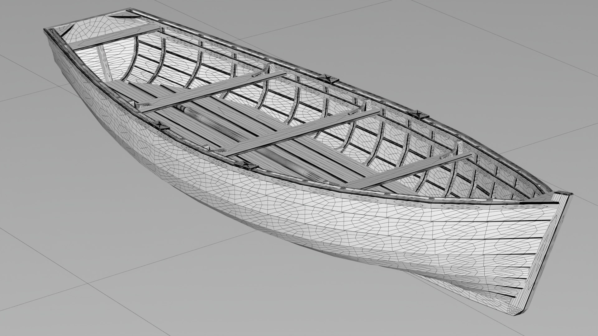 3D 4K Texture Old Row Painted Boat Model - TurboSquid 2015097