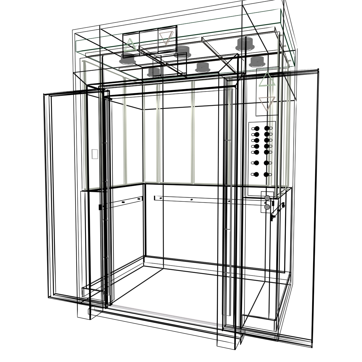 passenger elevator 3d model