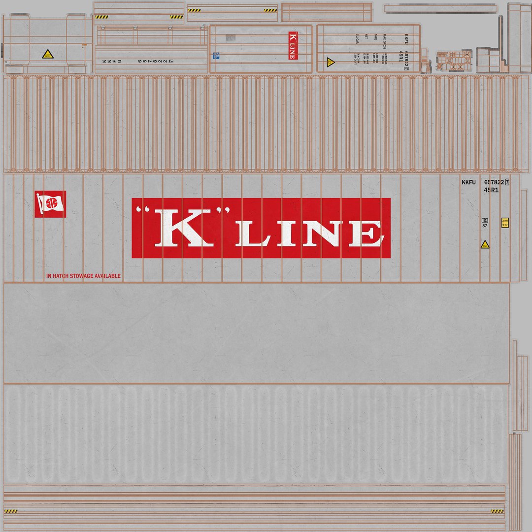 40feet K-LINE Container Reefer CARRIER Model - TurboSquid 2144816