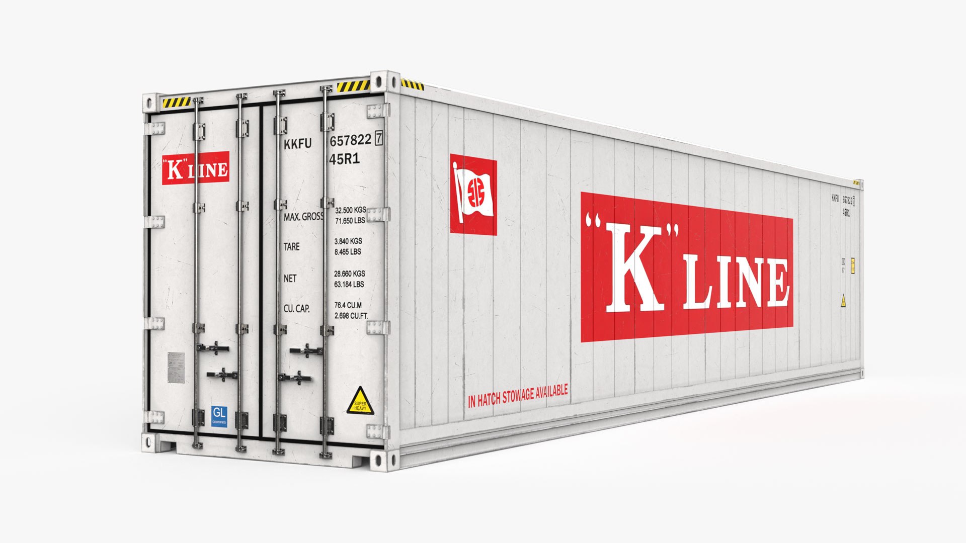 40feet K-LINE Container Reefer CARRIER Model - TurboSquid 2144816