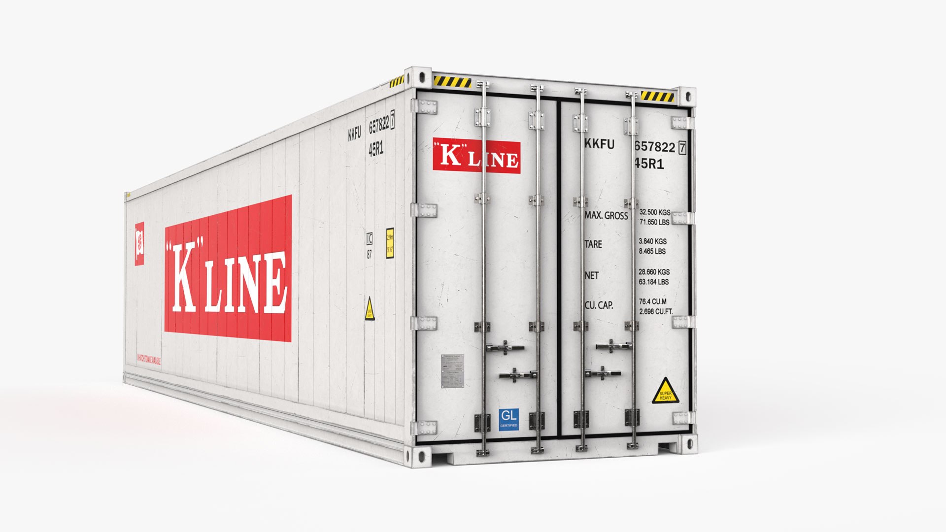 40feet K-LINE Container Reefer CARRIER Model - TurboSquid 2144816
