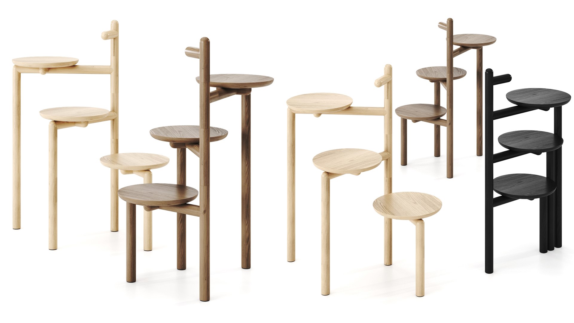 3D Enn Round Oak Side Table By In Element Designs - TurboSquid 2106899