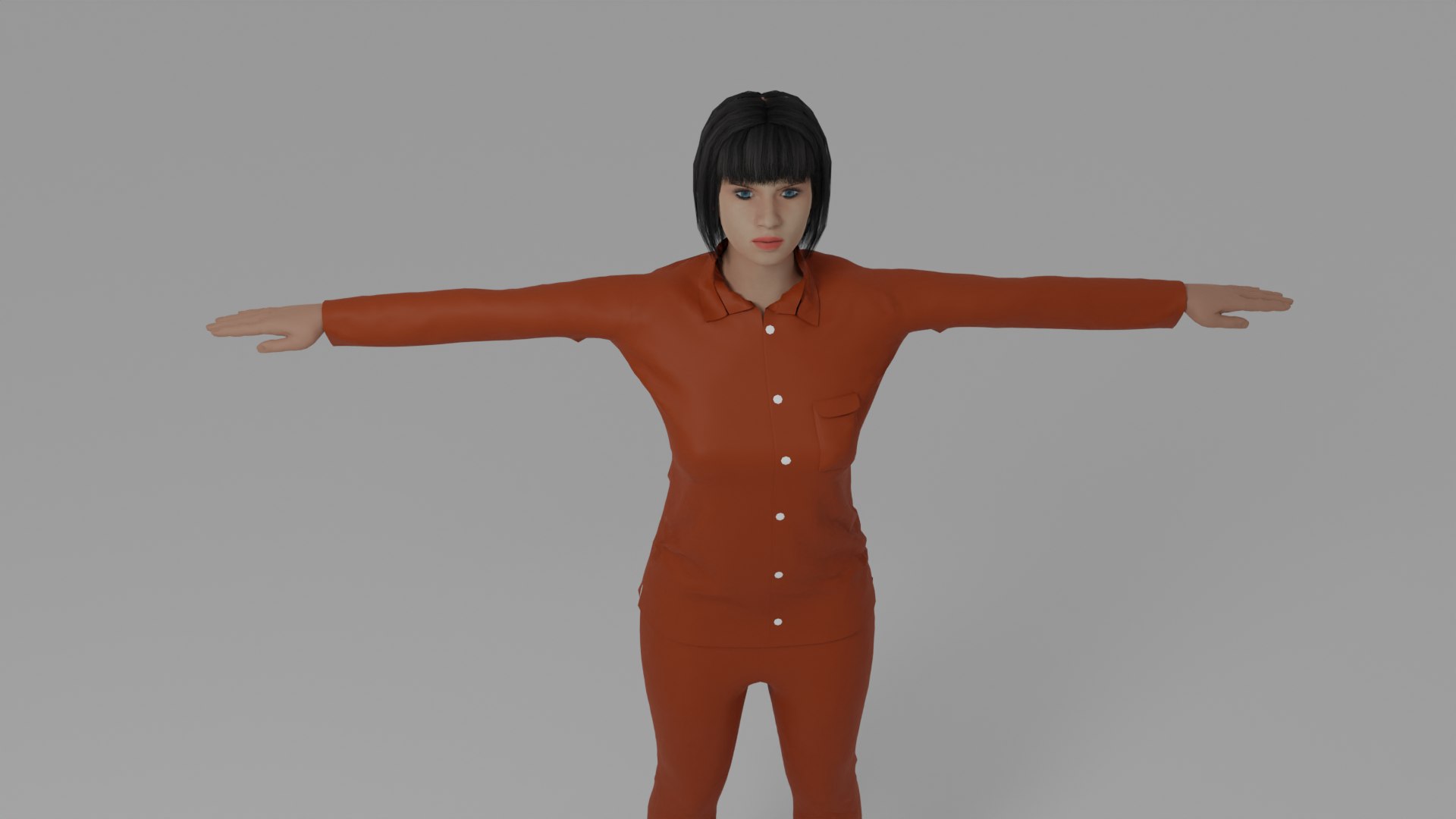 Prisoner Woman Model Turbosquid 2041933