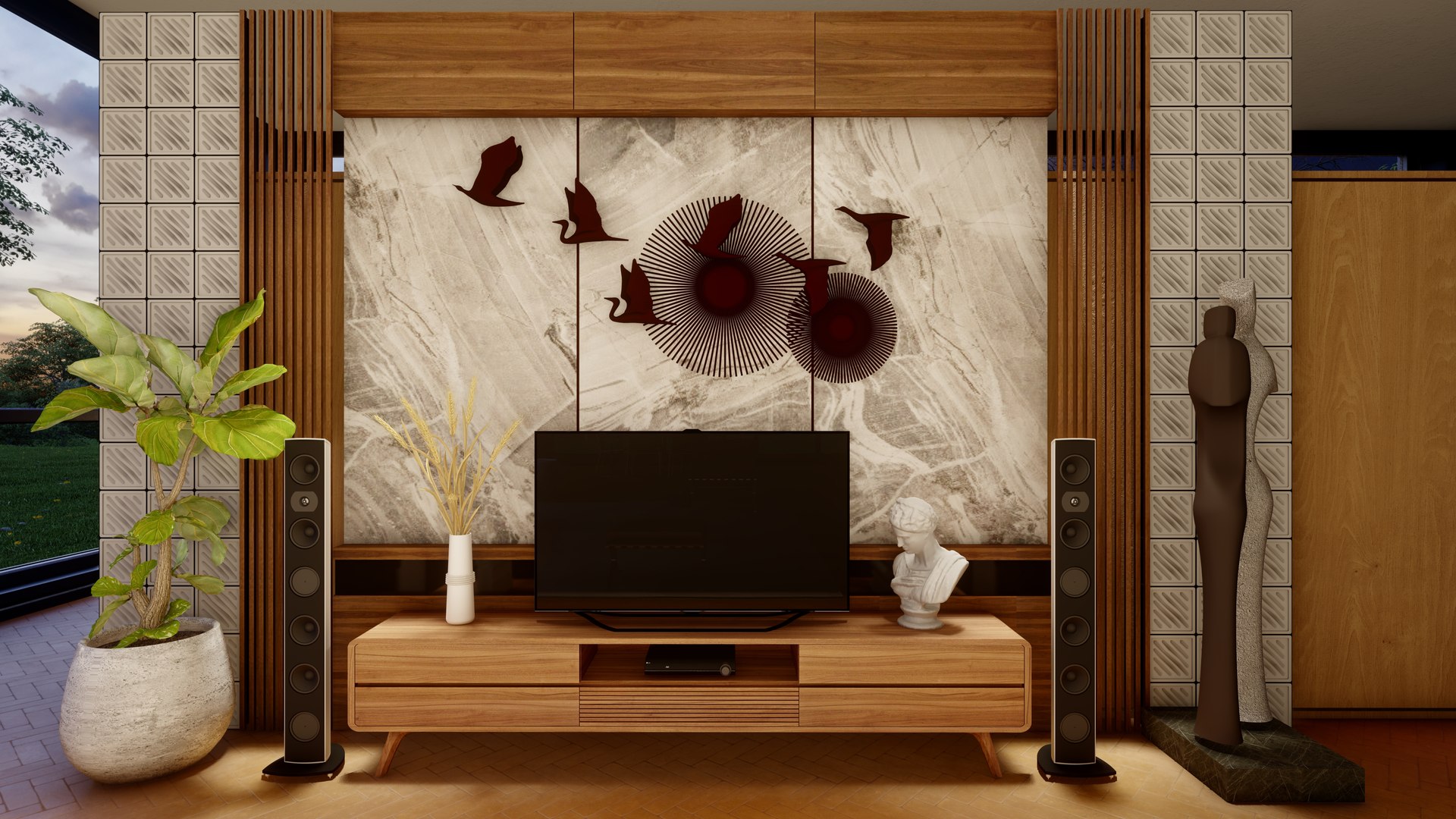 Tv Wall Unit 3D Model - TurboSquid 2337351