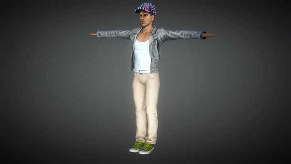 Character - City Rocker Avatar - Rigged and Blendshapes 3D 모델 ...